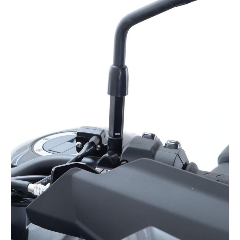 R&G Racing Black Mirror Risers MR0010BK – Lionparts Powersports
