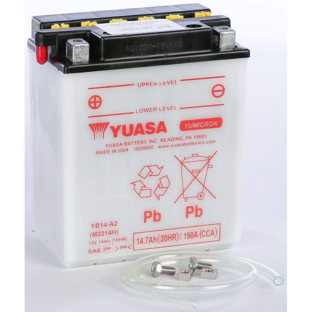 Yuasa Conventional YB14A2 12 Volt Battery YUAM2214HIND – Lionparts ...
