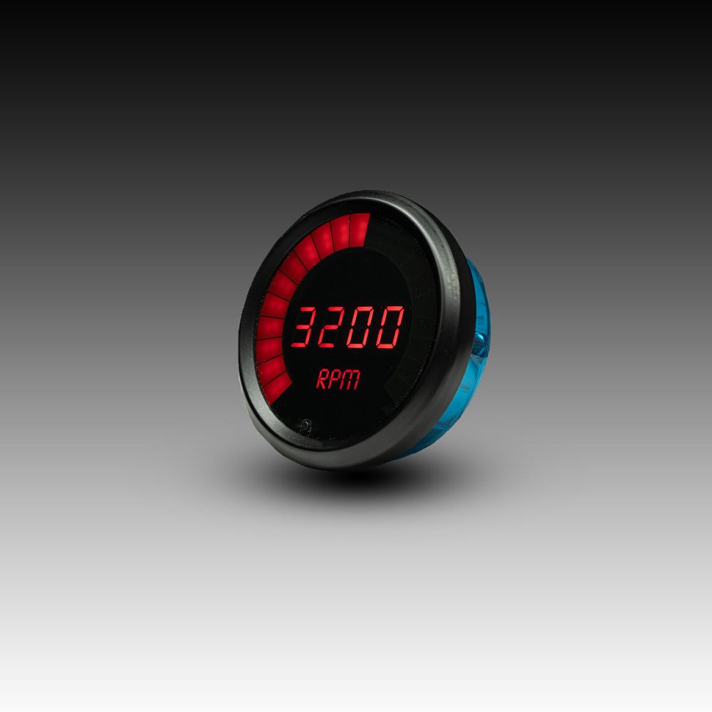 Intellitronix LED Digital Bargraph Memory Tachometer - Black Bezel - R ...