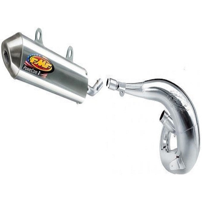 FULL FMF FATTY PIPE EXHAUST AND POWERCORE 2 SILENCER 91-01 HONDA CR500 ...