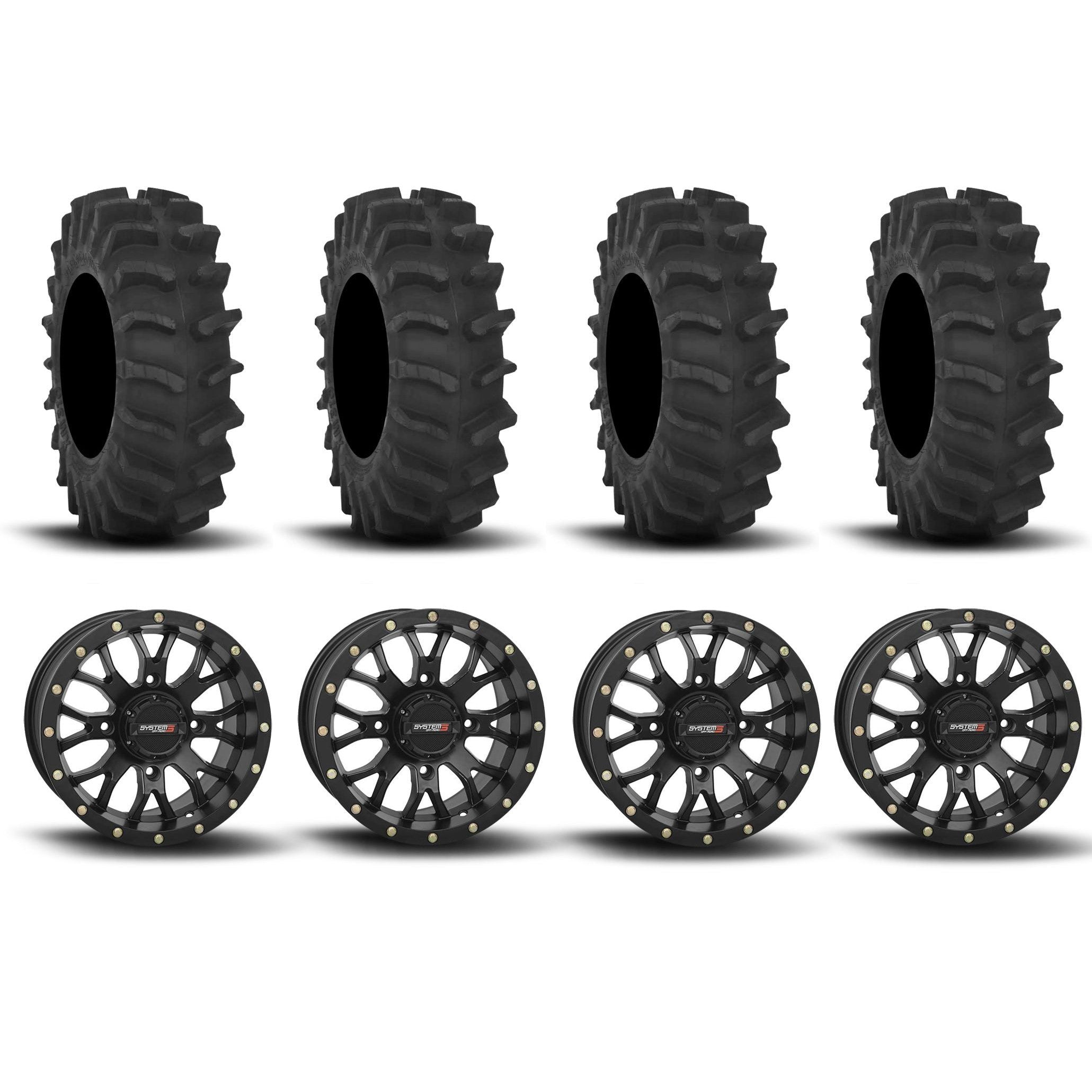 System 3 ST-3 Simulated Beadlock Matte Black 20" Wheels And XM310 Extr ...